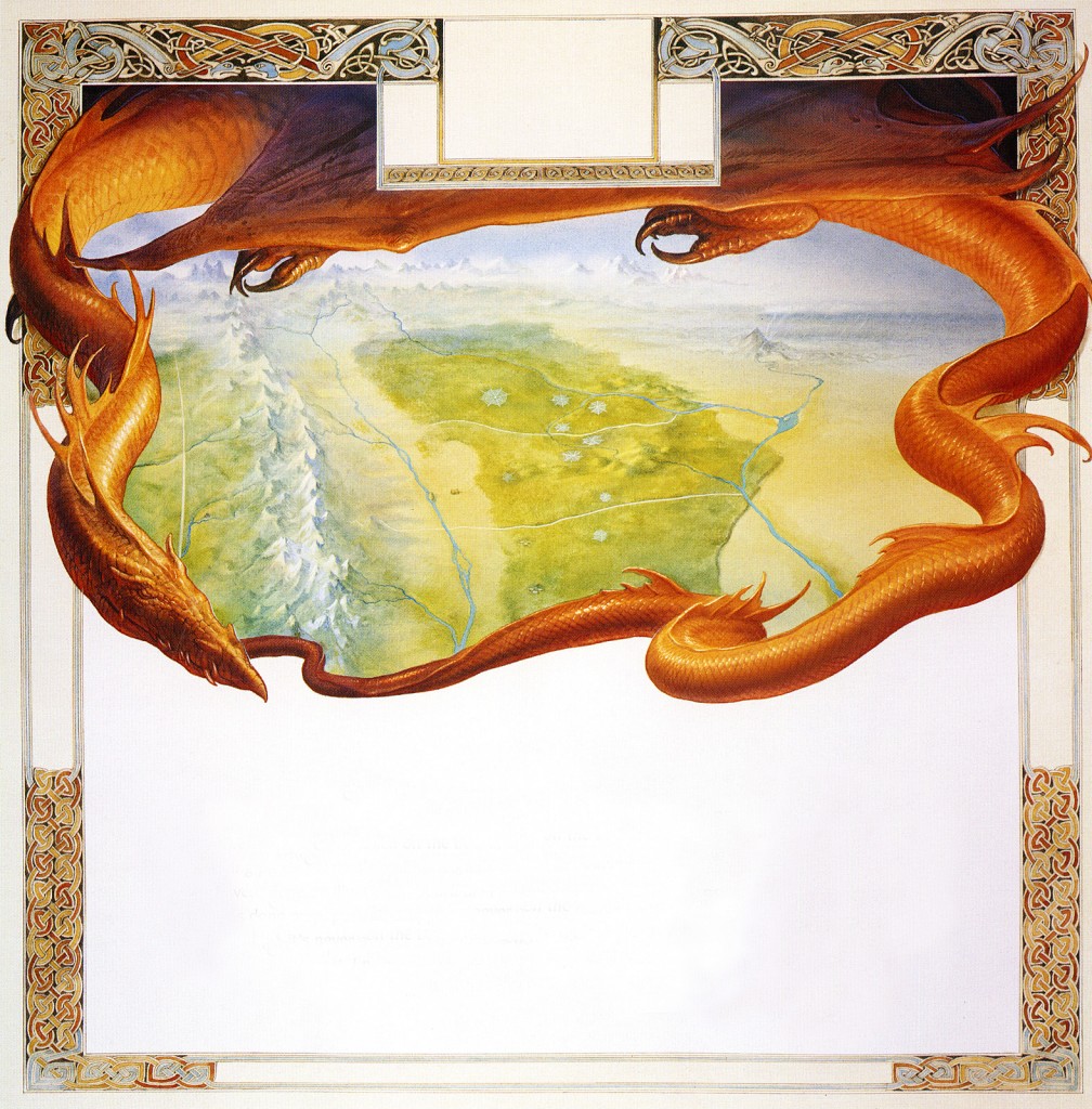John Howe - Smaug - Map of the Hobbit - Tutto su J.R.R. Tolkien Tutto ...